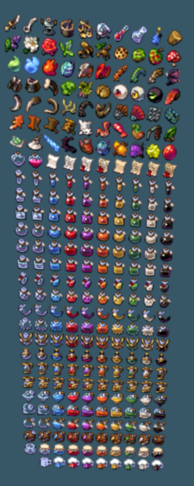 Pixel Fantasy RPG Icons Alchemy 16×16 by Thomas Feichtmeir "Cyangmou"