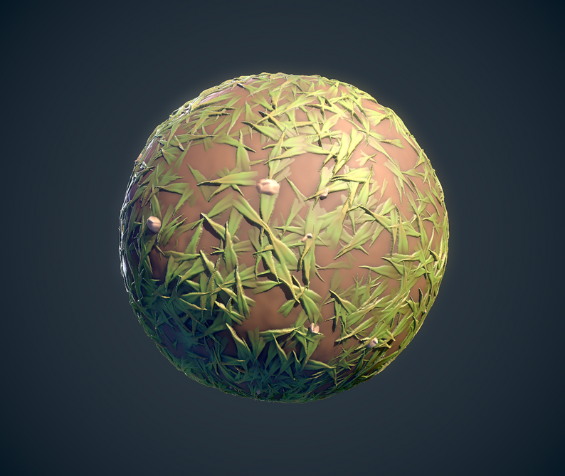 Stylized Grass/Dirt - Substance Designer by Eduardo Ikeda