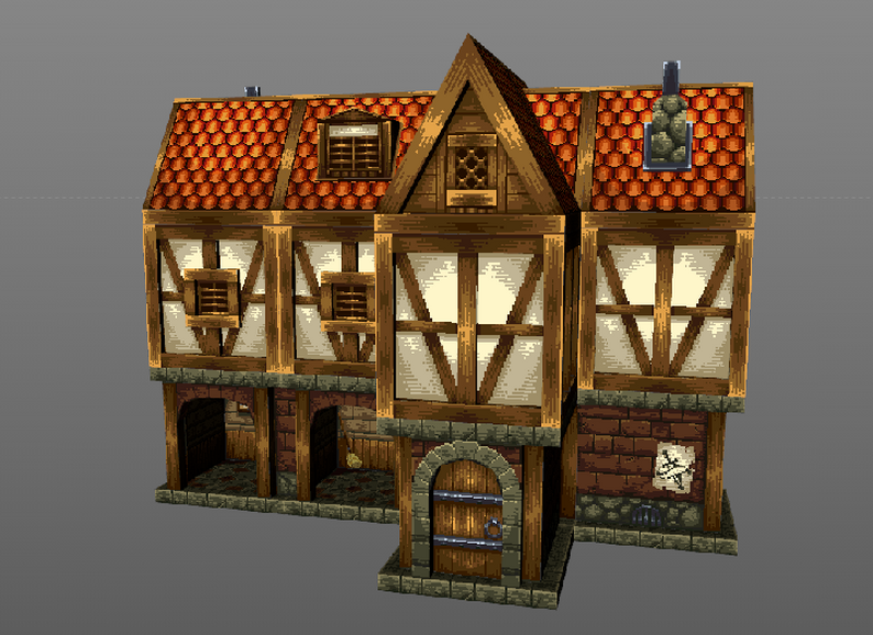 3d Tiled medieval building pack by HardBoiledCrab