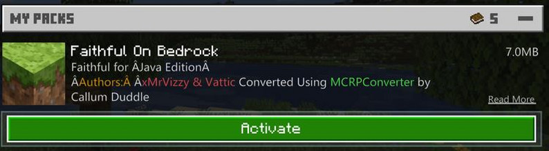 Minecraft Resource Pack Converter by Yard Sale Games