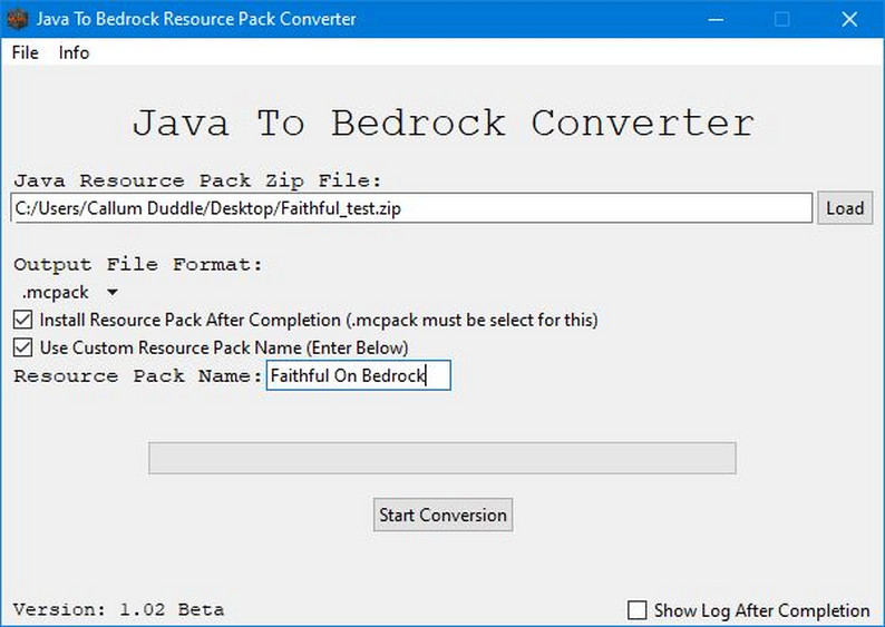 Minecraft Resource Pack Converter by Yard Sale Games