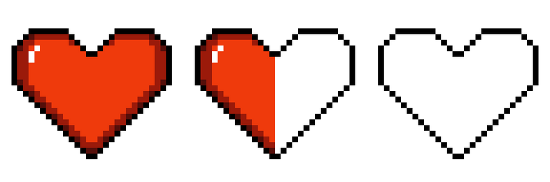 Pixel Heart Animation, 32x32, 16x16 (Freebie) by NicoleMarieT
