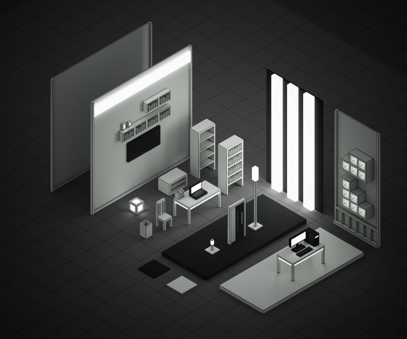 1BIT VOXEL ASSET by willemdoll