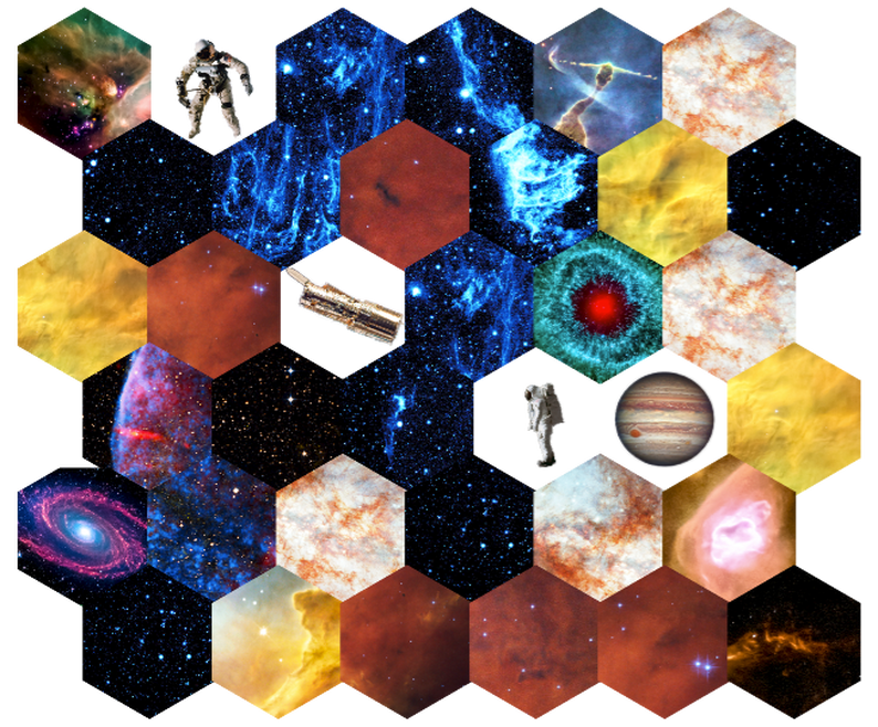 Space & Planetary Hexes by emmy
