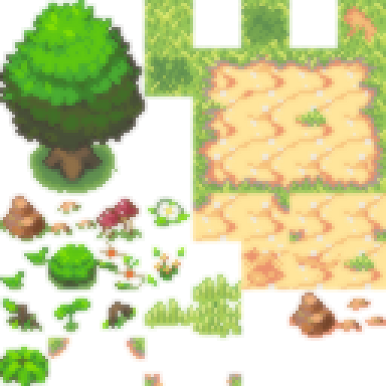 Top-Down Forest Tileset by GameToolkit.com