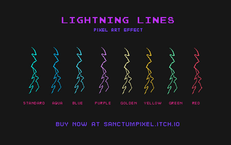 Lightning Pixel Art Effect by sanctumpixel