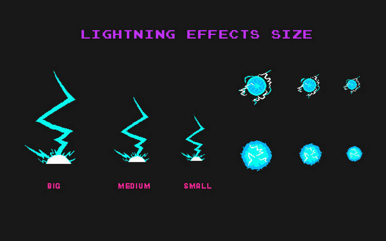 Lightning Pixel Art Effect by sanctumpixel