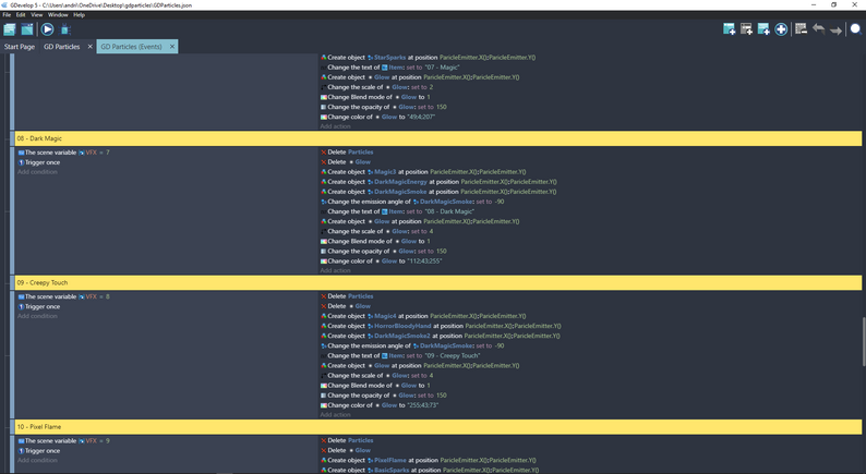 Free GDevelop Particles Library by Wishforge