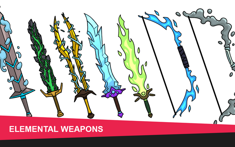 Elemental Weapons for Character Creator 2D by mochakingup