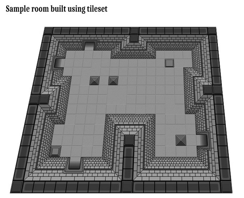 32x32 Pixel Dungeon Tileset by Kuro Ren