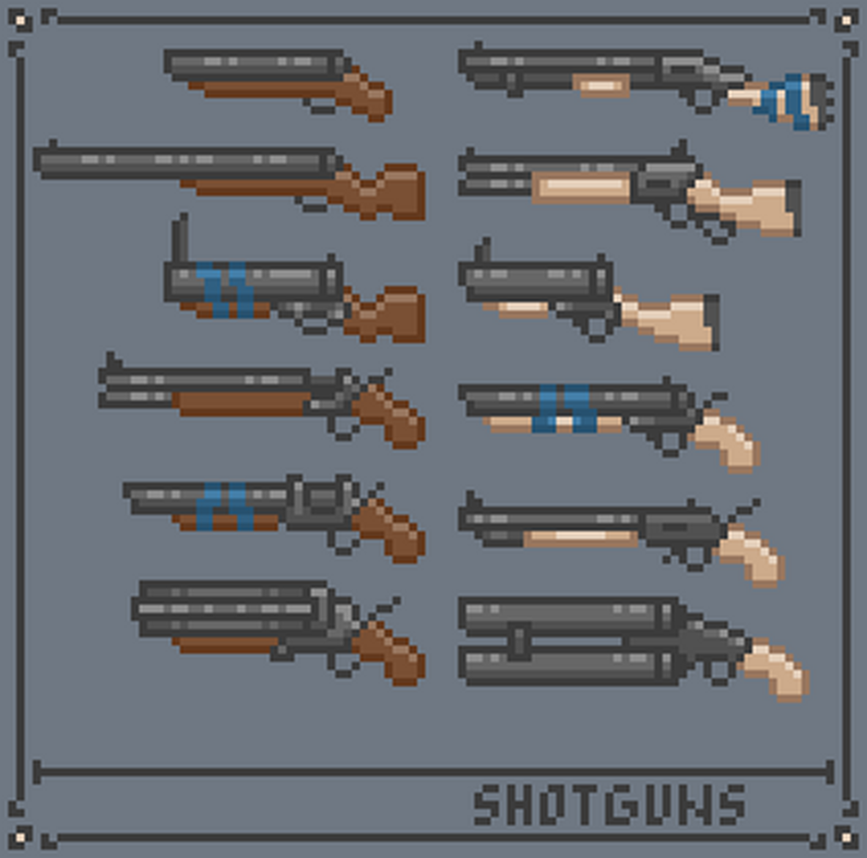Pixel art shotguns by iPixl