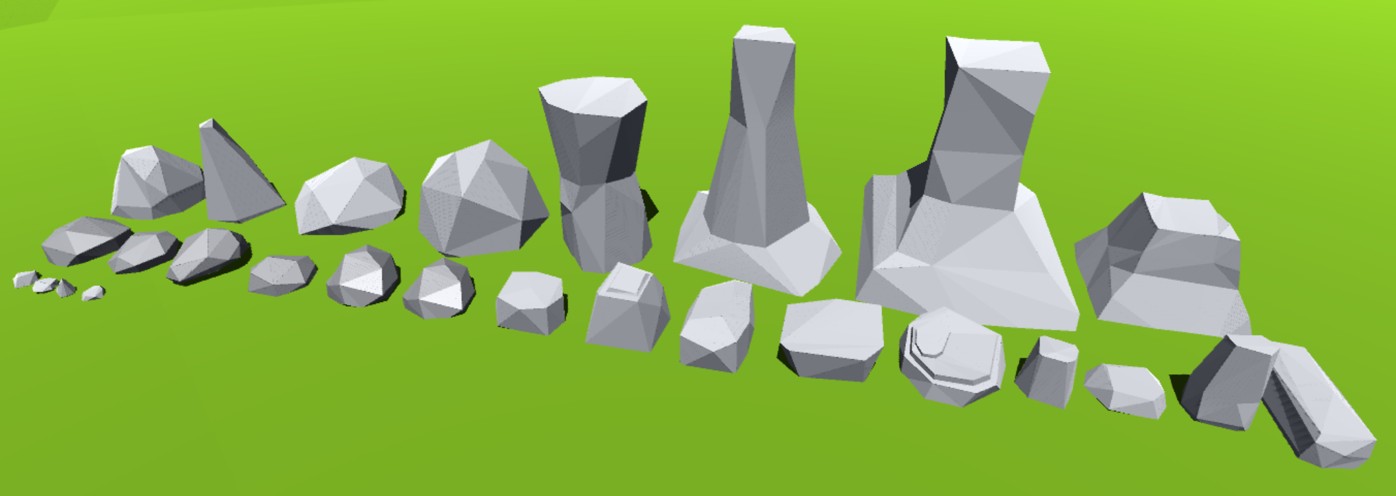 Low Poly Rock Pack - 001 by Emerald Eel