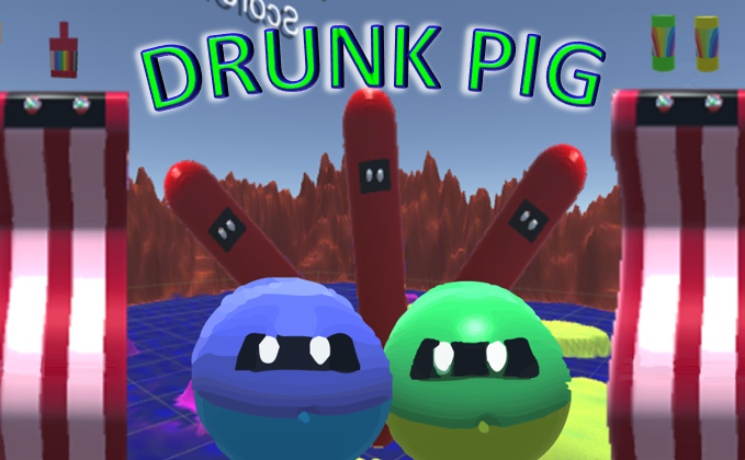 Drunk Pig by lidiaxp