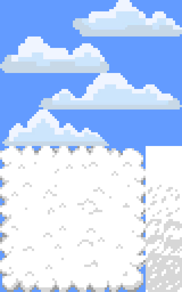 Retro Cloud Tileset by ohnoponogames