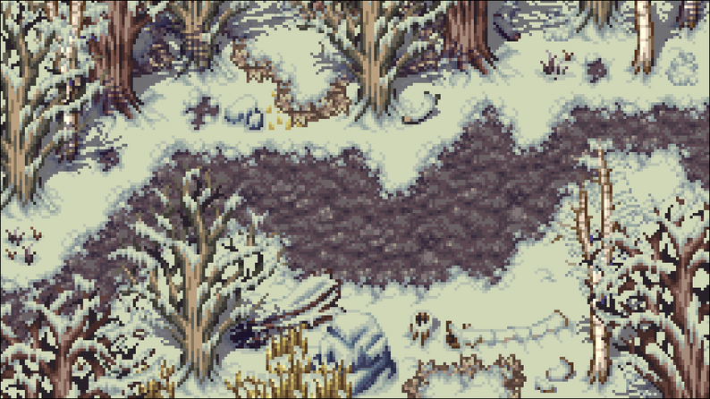 Free Pixel Art Tileset - Winter Forest by Seliel the Shaper