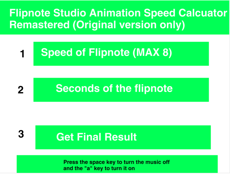 Flipnote Studio Animation Speed Calcuator by TCB94