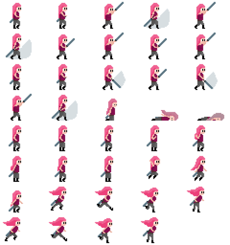 Animated Pixel Character by Fat Berry