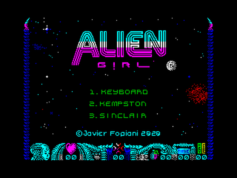 Alien Girl - ZX Spectrum by Javier Fopiani