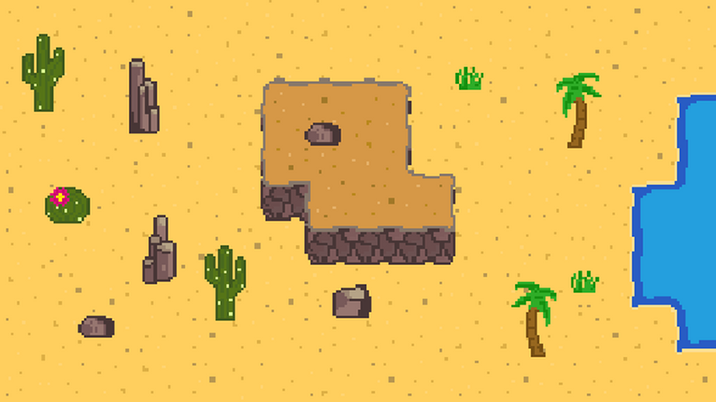16x16 Desert Pixel-art Tilemap by Dj8PoWer
