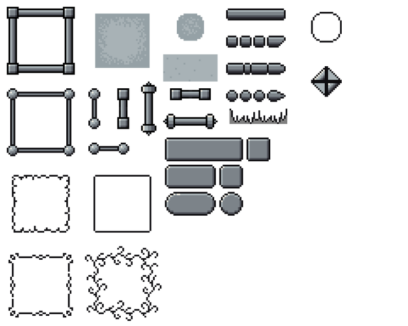 Simple Pixel GUI Tileset by Wenzel