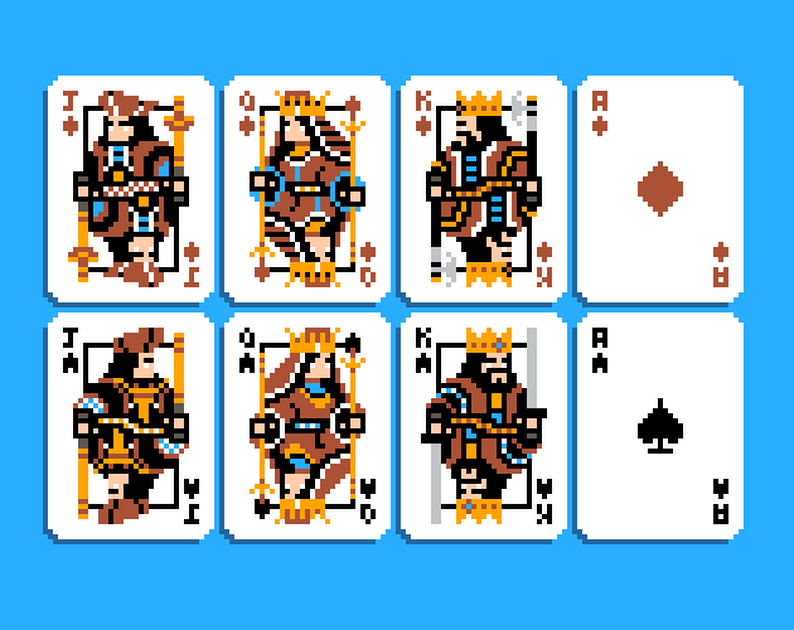 8Bit Deck Card Assets by drawsgood