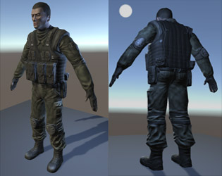 Soldier Model - Low Poly - Unrigged by Psionic Games