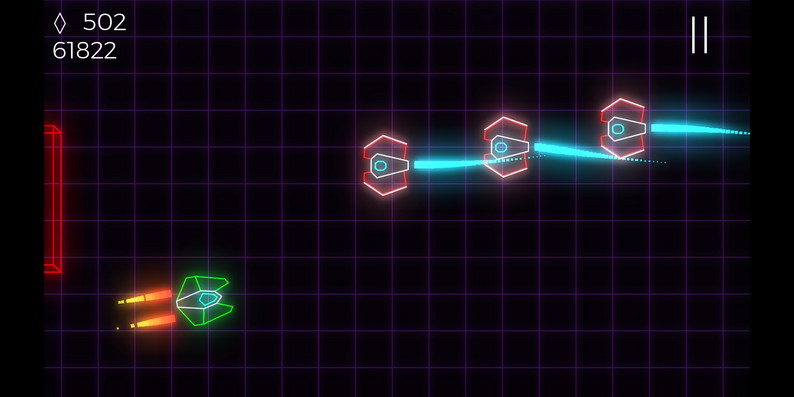 Neon Light Spaceship by Gamedev Argentina