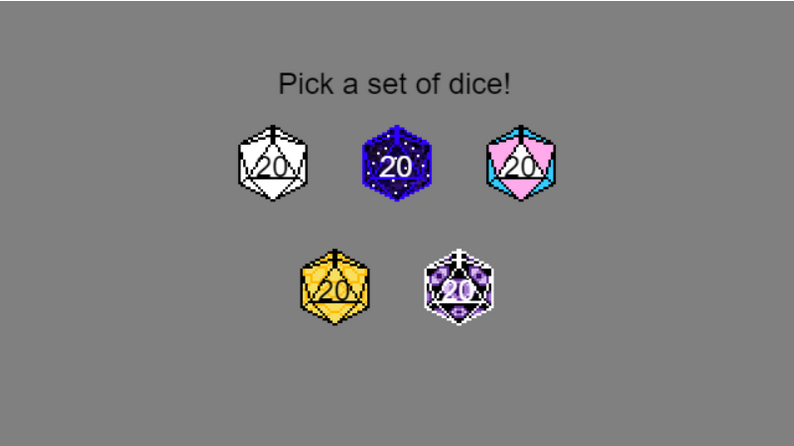 Pixel Art Dice Roller by Raphael