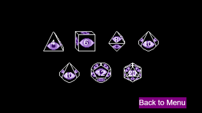 Pixel Art Dice Roller by Raphael