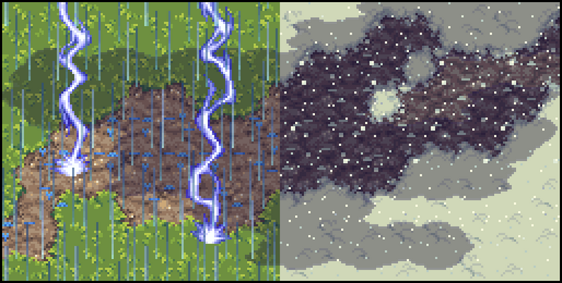 Pixel Art Effects - Weather by Seliel the Shaper