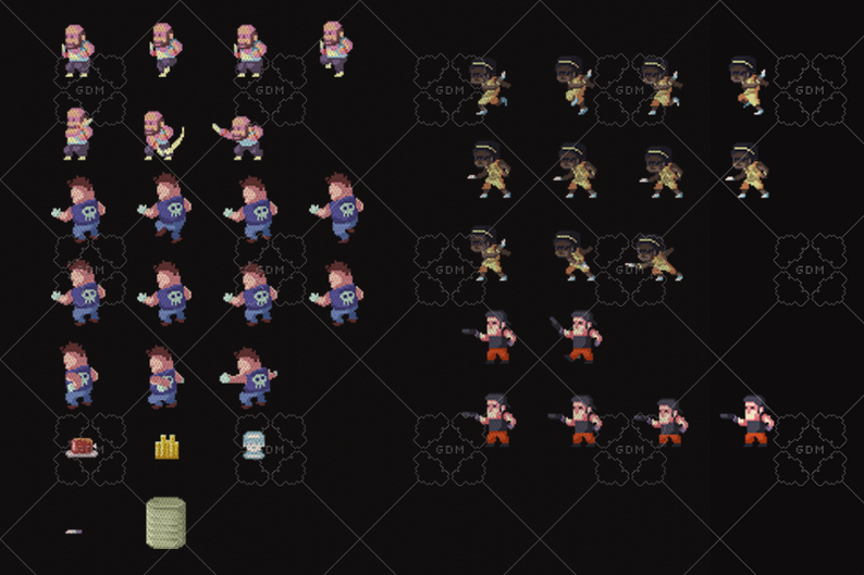 48X48 BRAWLER FOES SPRITES by Fassous