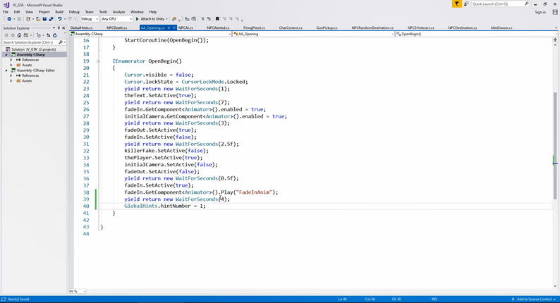Grand Theft Auto Game Unity Project Source Code by Jimmy Vegas Game Studios