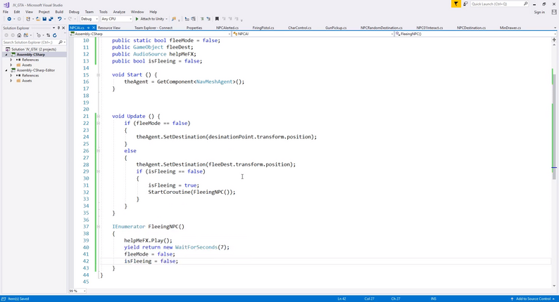 Grand Theft Auto Game Unity Project Source Code by Jimmy Vegas Game Studios