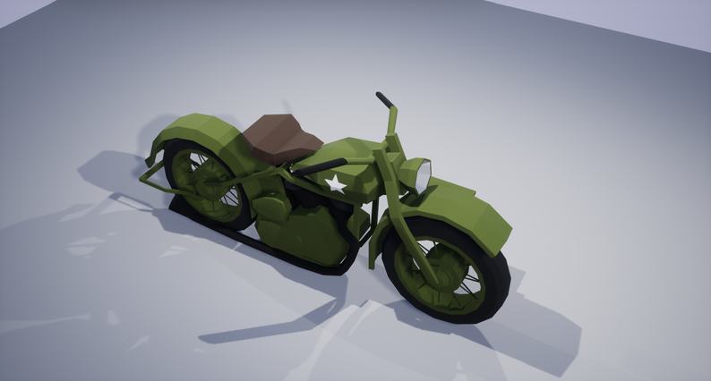 Low Poly WW2 Motorcycle by Robert Doman
