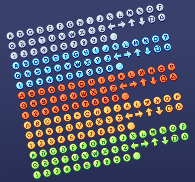 PIXEL FANTASY RPG ICONS - Letter Buttons by Caz