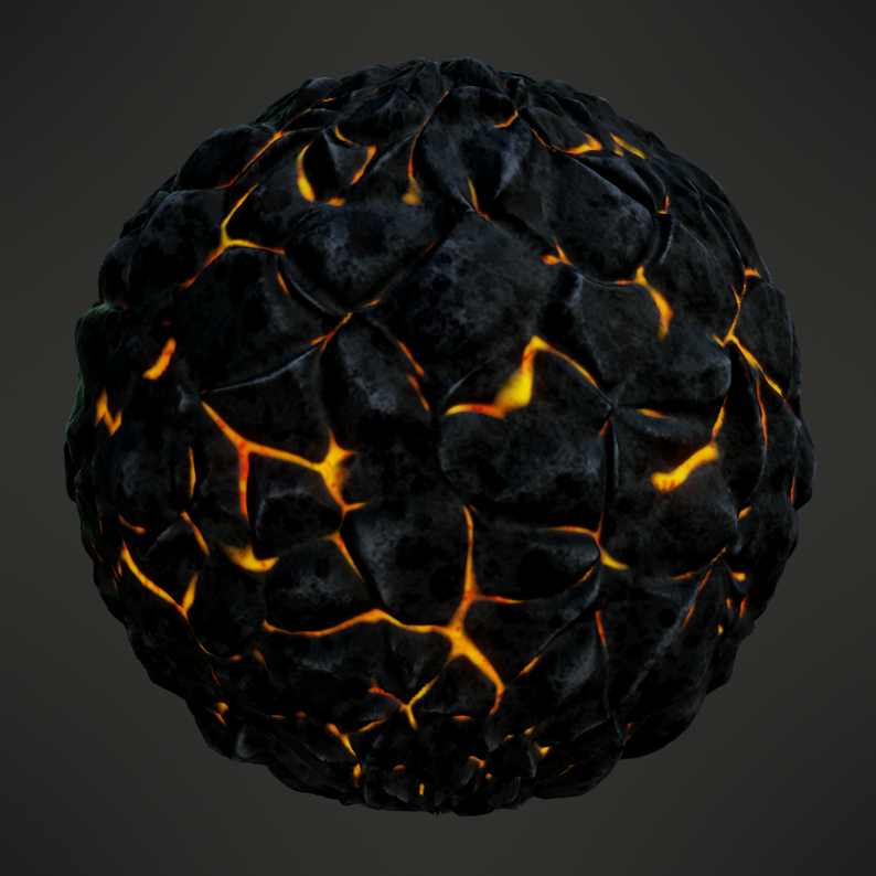 Stylized PBR Lava Textures by Neurotremolo