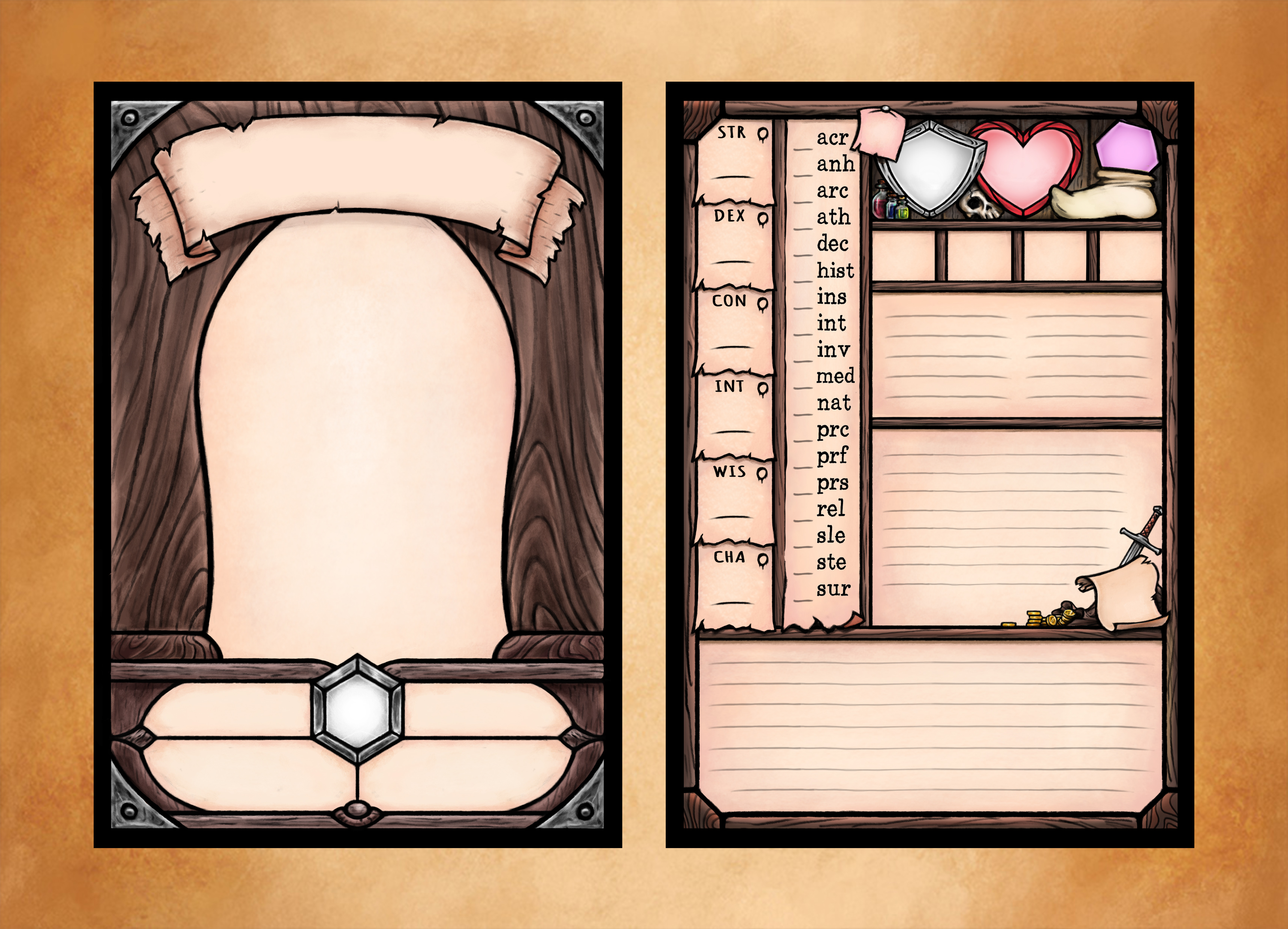 D d 5e Character Sheet Card By TornioDuva D d 5e Character Sheet Card By TornioDuva