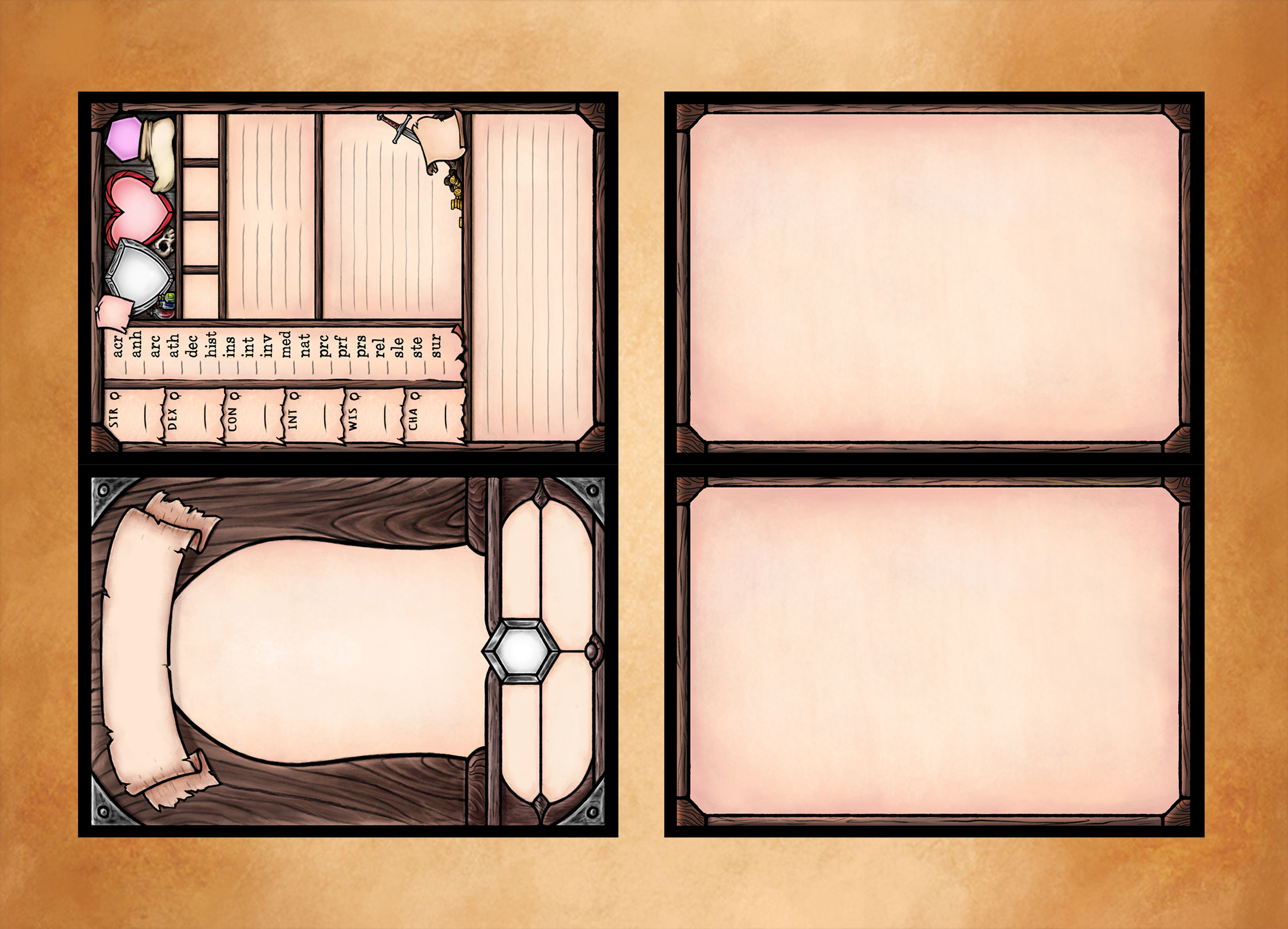 D&d 5e character sheet card by TornioDuva