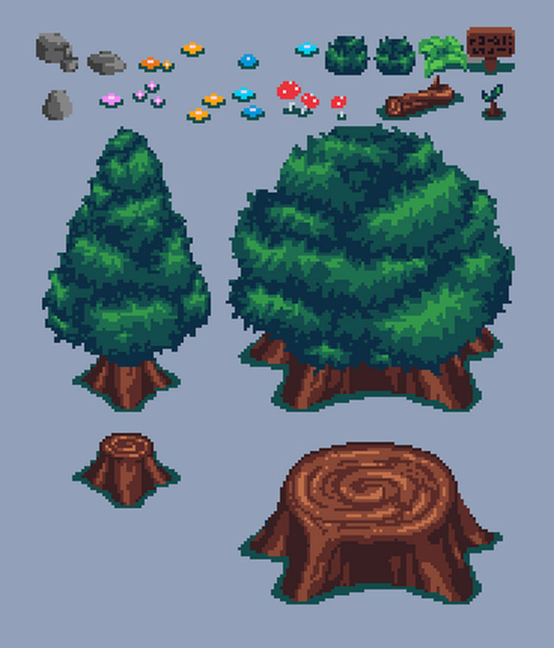 Free Top Down Forest Pack by Raeg Studio