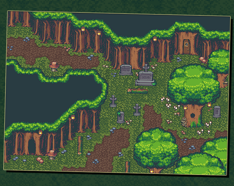 Fairy Forest Tileset by finalbossblues