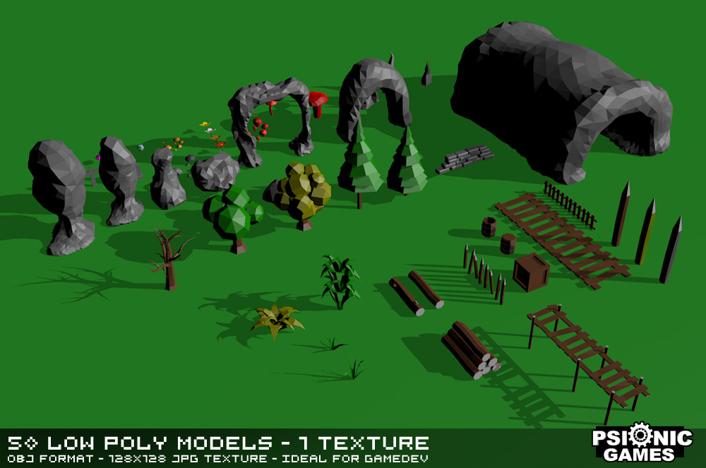 Low Poly Model Pack #1 by Psionic Games