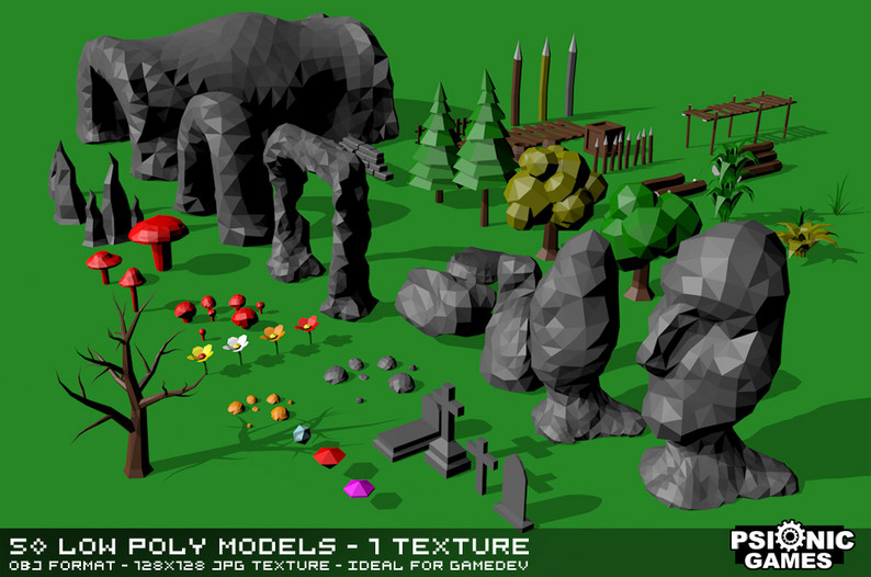 Low Poly Model Pack #1 by Psionic Games