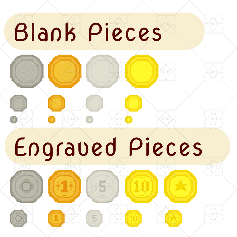 Coins || 2D Pixel Asset Pack by Pop Shop Packs