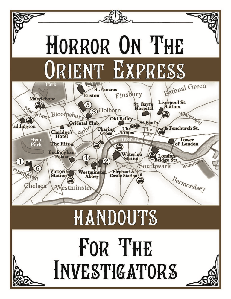 Horror on the Orient Express Free Handouts Pack (Call of Cthulhu) by ...