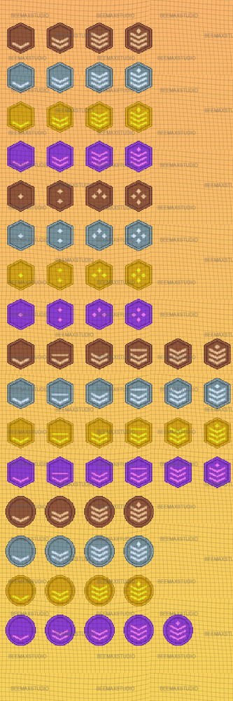 Pixelart rank emblems for your project by BeeMaxStudio