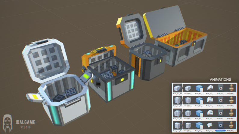 Pixel Boxes - low poly (Free) by IDALGAME studio