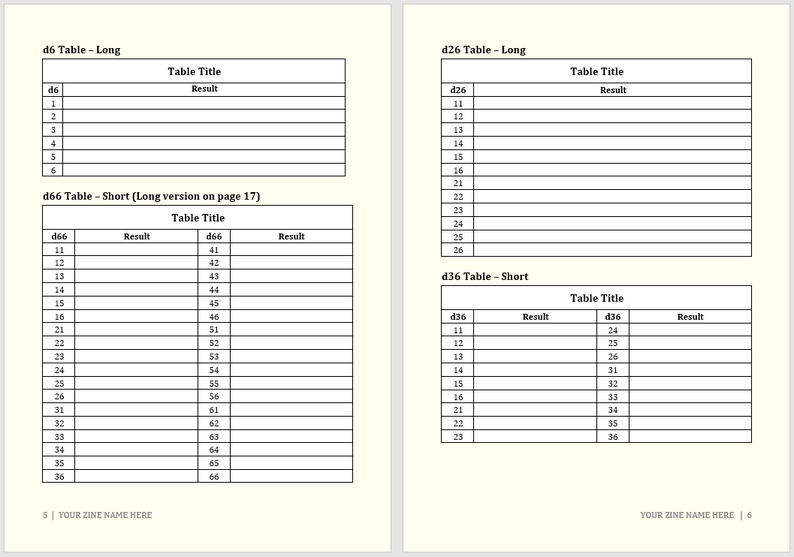 Zine Template for Troika! by Matthew Gravelyn