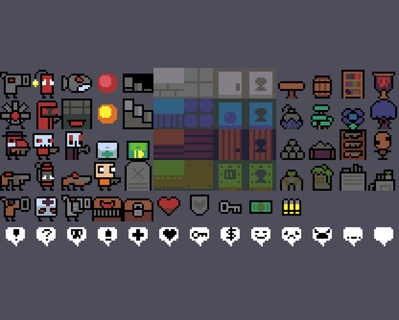 Roguelike-ish sprite sheet by CheeseBaron2