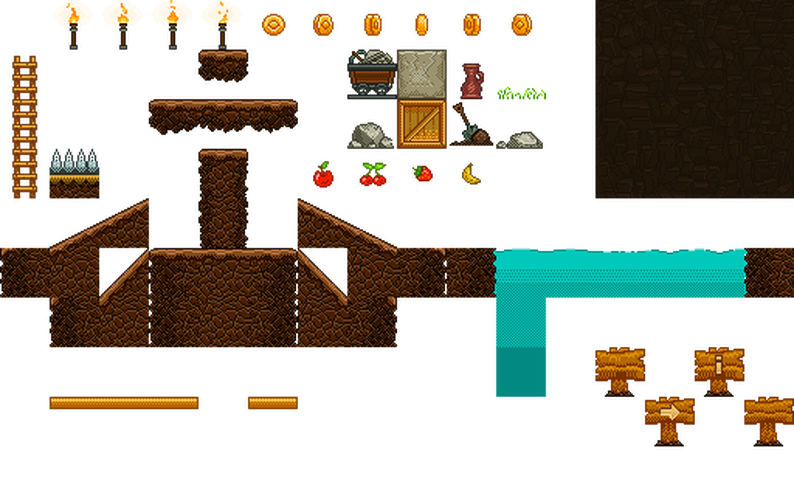 Pixel Platformer Game Tileset Pack (Free) by Eray Zesen