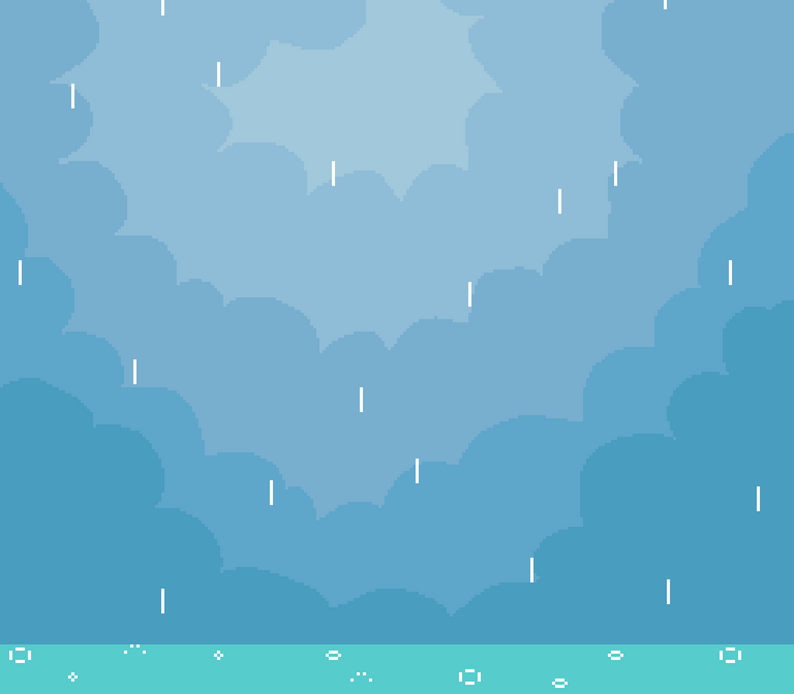 2d Aesthetic Pixel Art Rain Effect by jellytempo